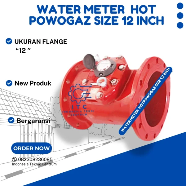 Water meter Hot Powogaz 12 Inch – Jual Flowmeter Jakarta